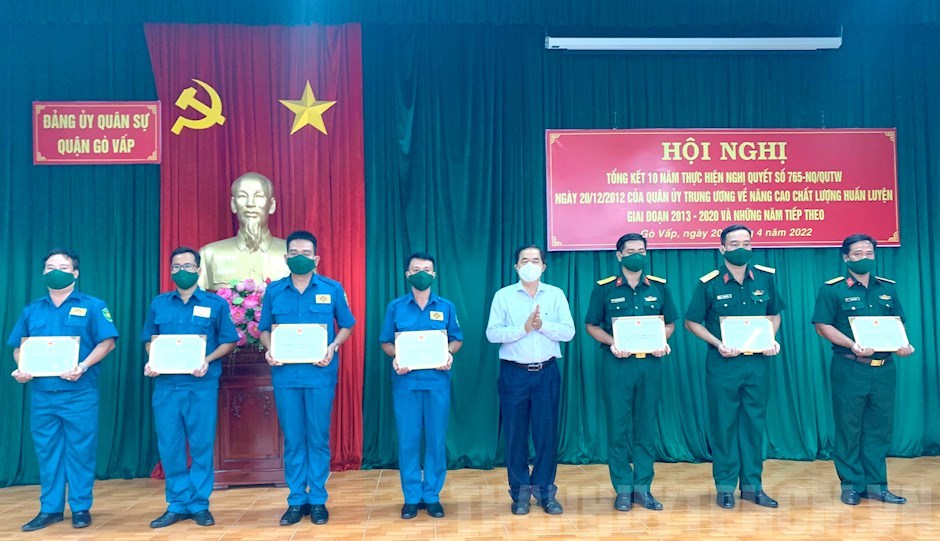Quận Gò Vấp tổng kết 10 năm thực hiện Nghị quyết 765 của Quân uỷ Trung ương