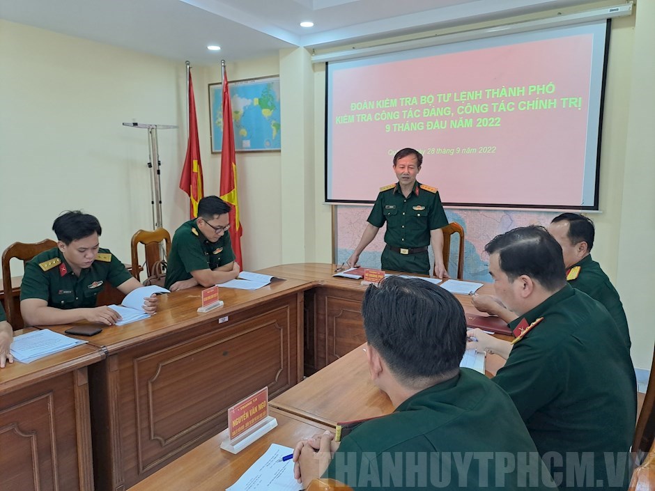 Kiểm tra hoạt động công tác đảng, công tác chính trị tại Ban Chỉ huy ...