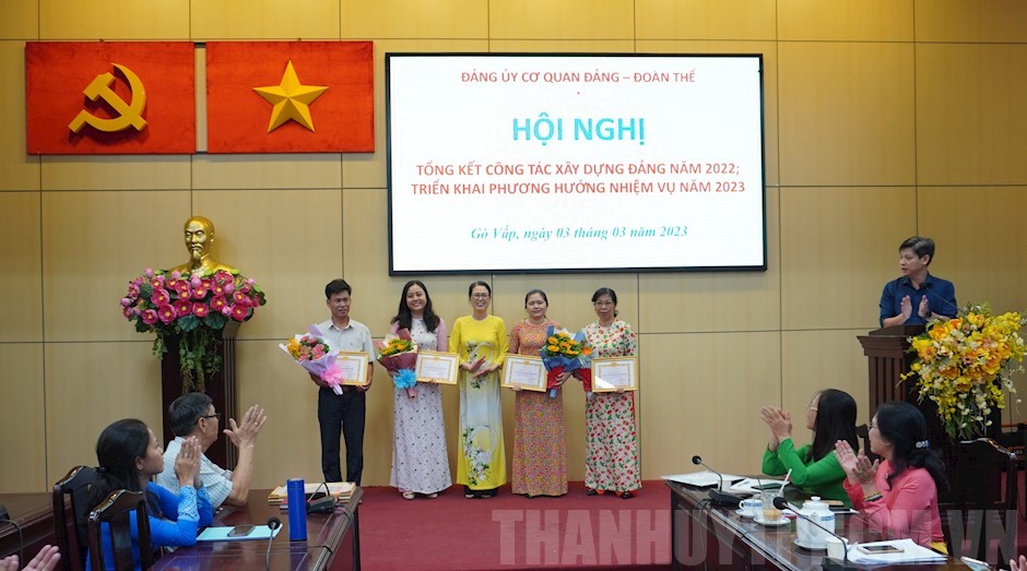 Quận Gò Vấp: 100% chi bộ và trên 90% đảng viên Đảng bộ cơ quan Đảng ...