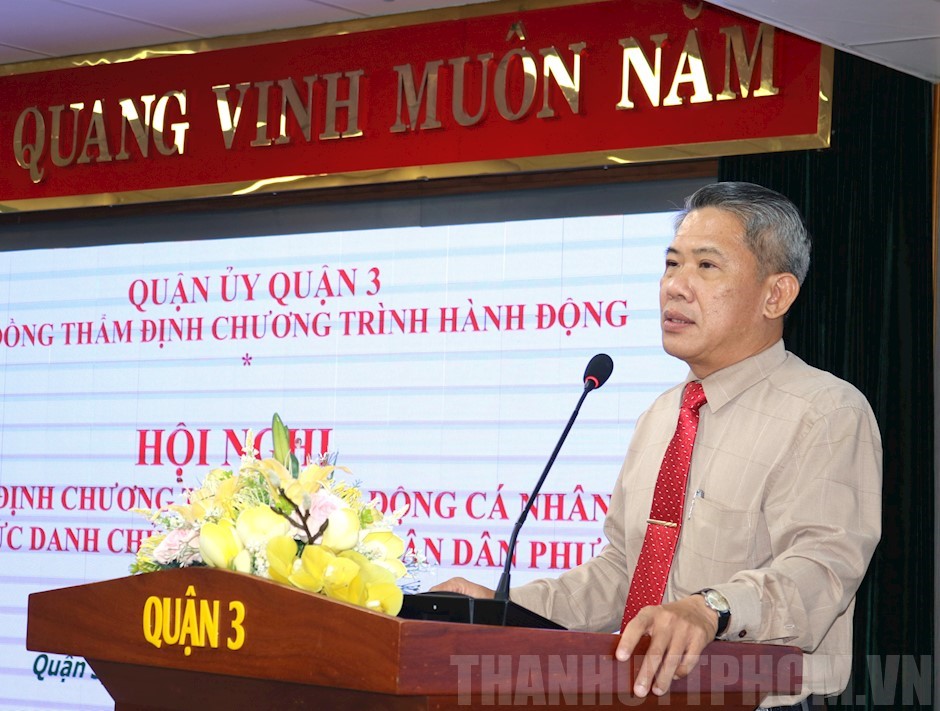 Quận 3: Thẩm định chương trình hành động của 2 cá nhân ứng cử chức danh Chủ tịch UBND Phường 3