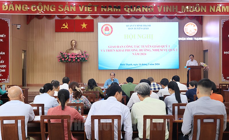 Ban Tuyên giáo Quận ủy quận Bình Thạnh tổ chức hội nghị giao ban công ...