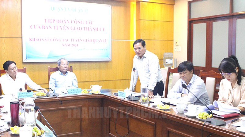 Quận 12: Nắm bắt, giám sát diễn biến tư tưởng của cán bộ, đảng viên và ...