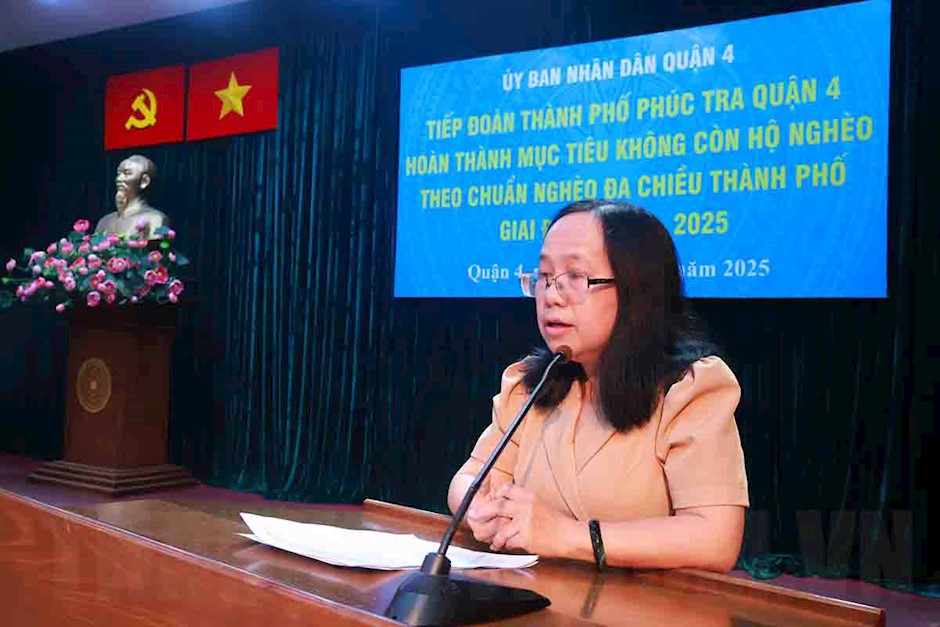 Quận 4 không còn hộ nghèo theo chuẩn nghèo đa chiều thành phố giai đoạn ...